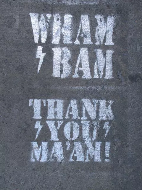 Sf Mission Wham Bam Thank You Maam Stencil Archive